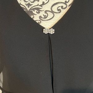 SLNY | Dresses | Slny Bloomingdales Tiered Rhinestone Capelet Dress ...